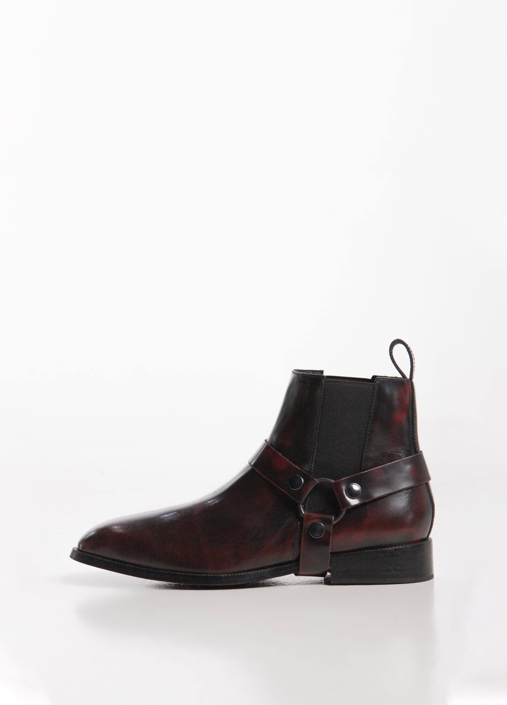 Botas chelsea fabricadas en piel color vino para hombre | Thoro – THORO 650